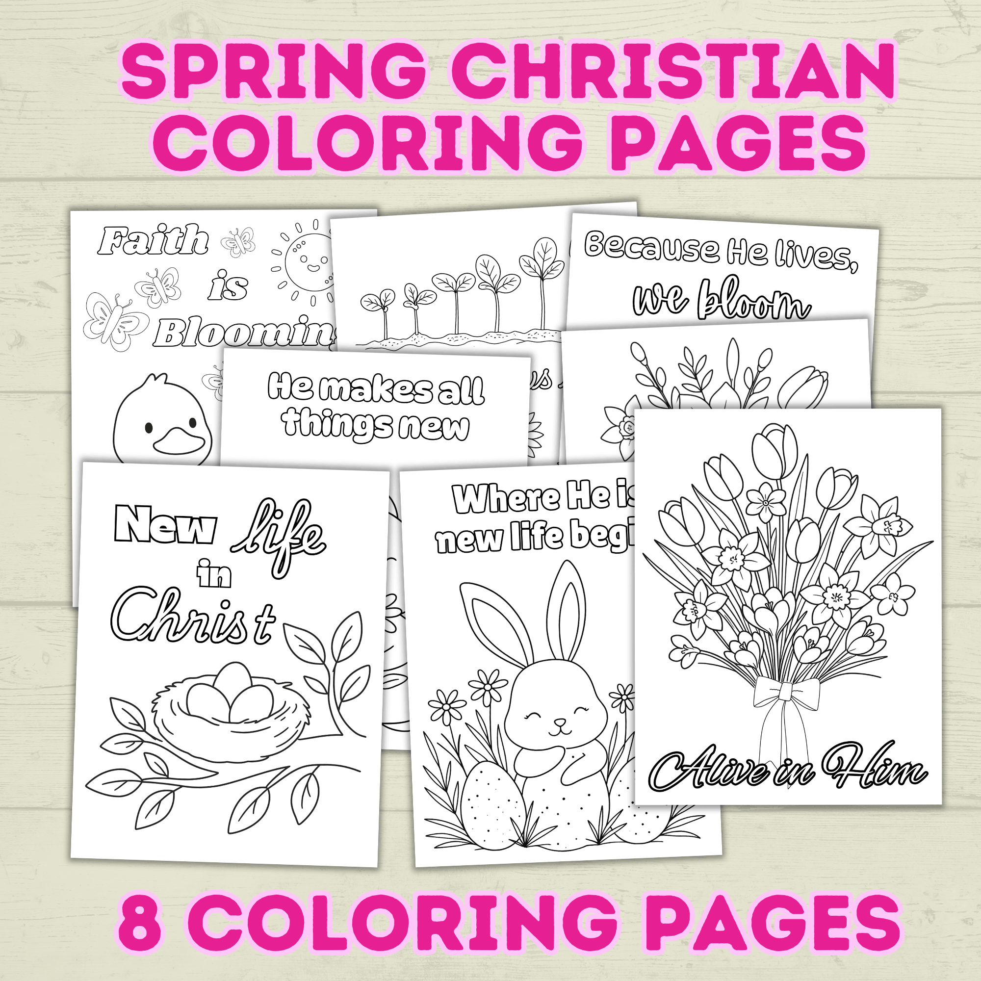 FREE Christian Spring Coloring Pages for Kids – Paper Scissors Craft Blog