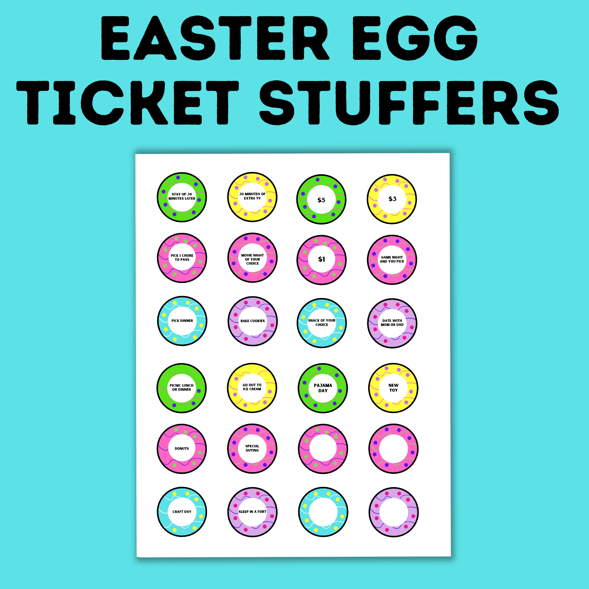 Easter Egg Reward Tickets – Paper Scissors Craft Blog