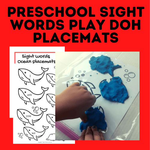 Preschool Sight Words Play Doh Mat – Paper Scissors Craft Blog