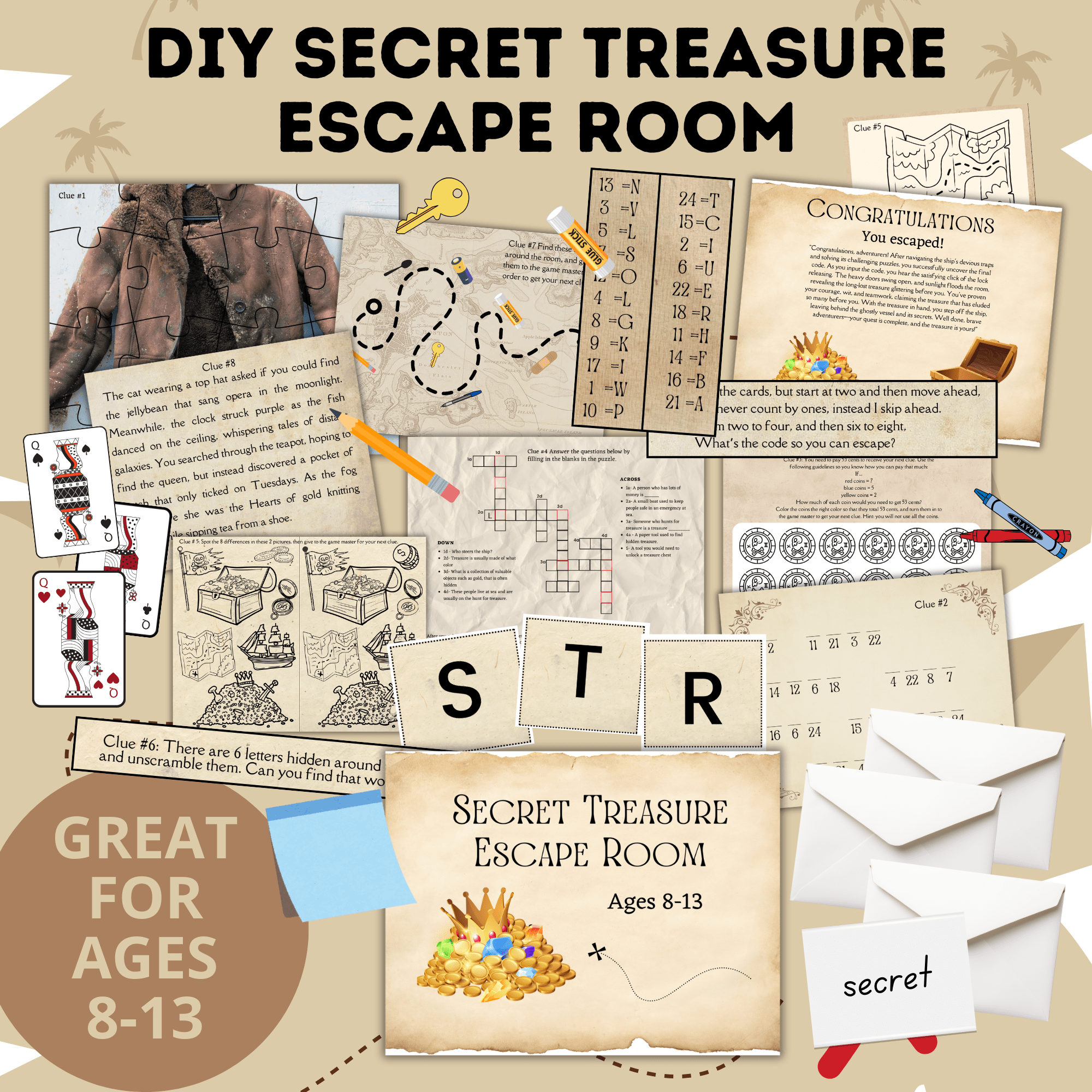 DIY Escape Room for Kids | Secret Treasure Escape Room | Home escape R ...