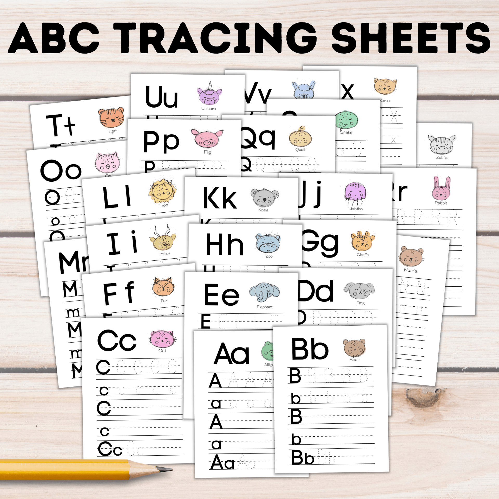 ABC Tracing Letters for Kids | Preschool Worksheets | ABC Worksheets ...