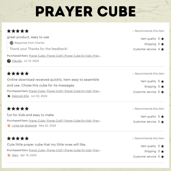 Prayer Cube Craft | Prayer Activities | Kids Crafts – Paper Scissors ...