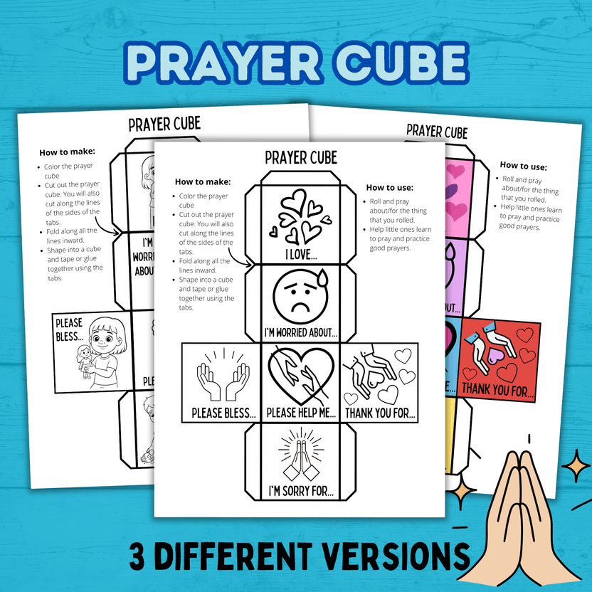 Prayer Cube Craft | Prayer Activities | Kids Crafts – Paper Scissors ...