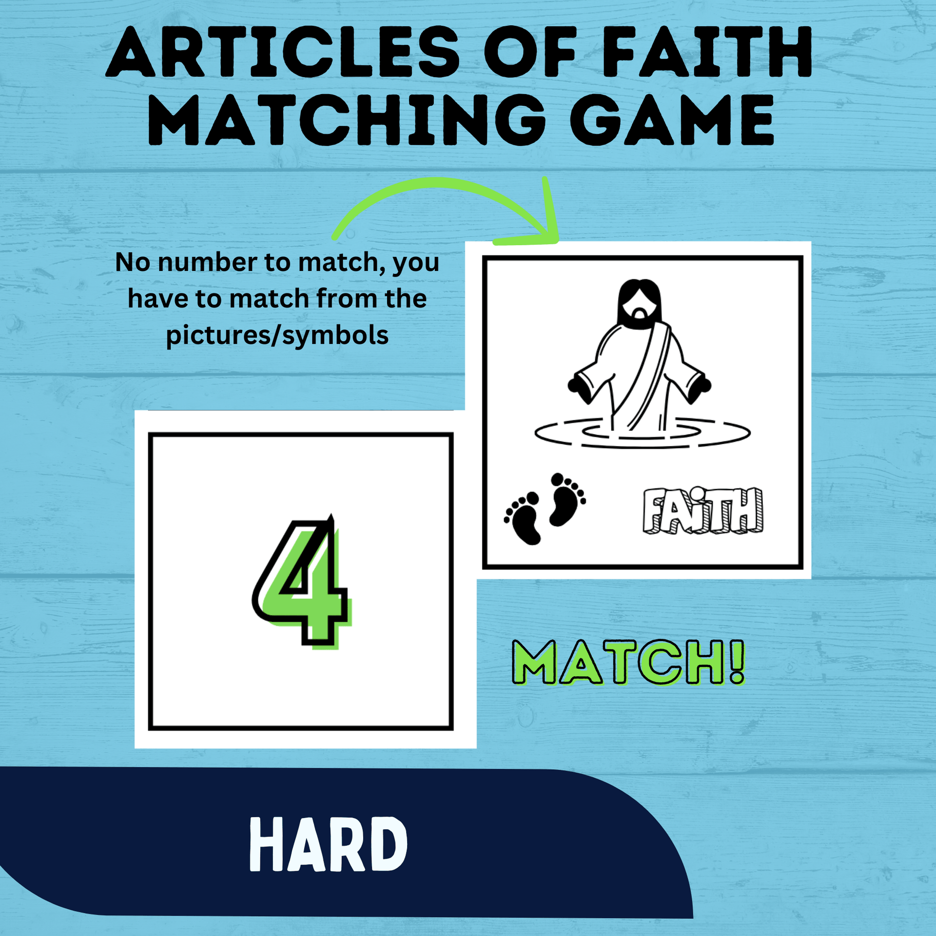 Articles of Faith Matching Game for Families | FHE Game | Articles of ...