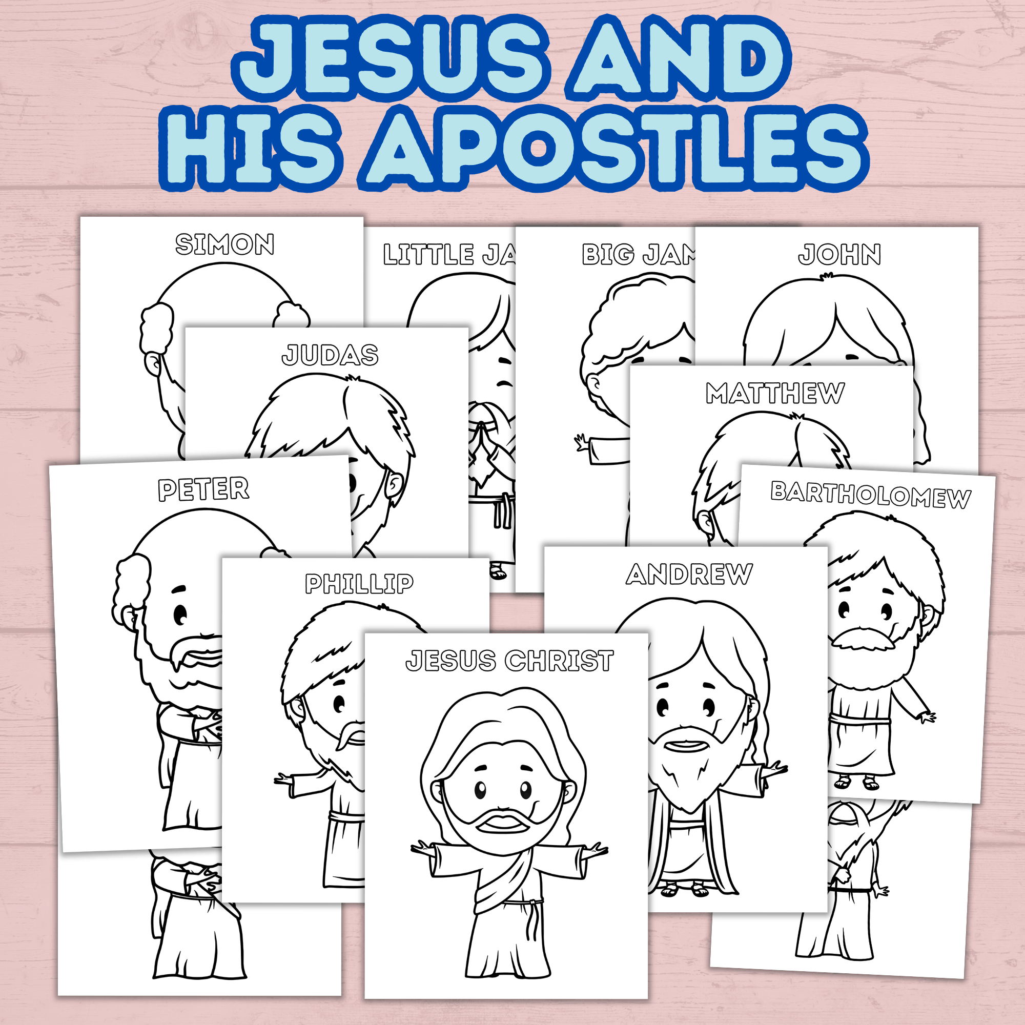 Jesus and His Apostles Coloring Pages for Kids and Families – Paper ...
