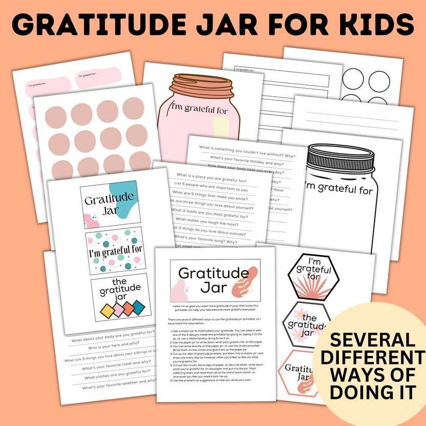 Gratitude Jar for Kids | Thankful Jar | Gratitude Activities – Paper ...