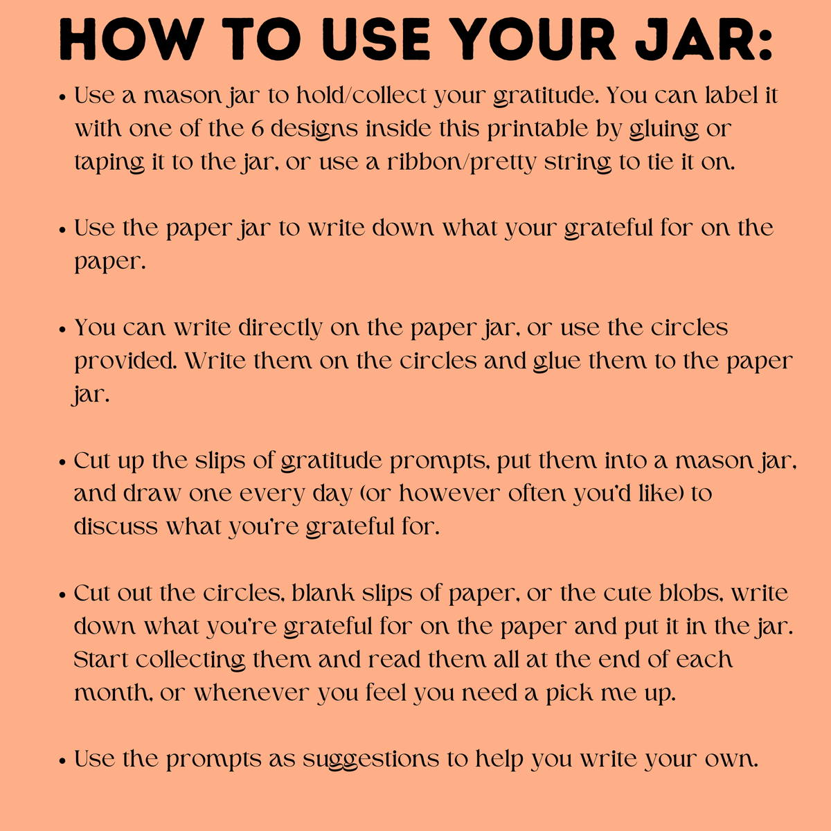 Gratitude Jar for Kids | Thankful Jar | Gratitude Activities – Paper ...